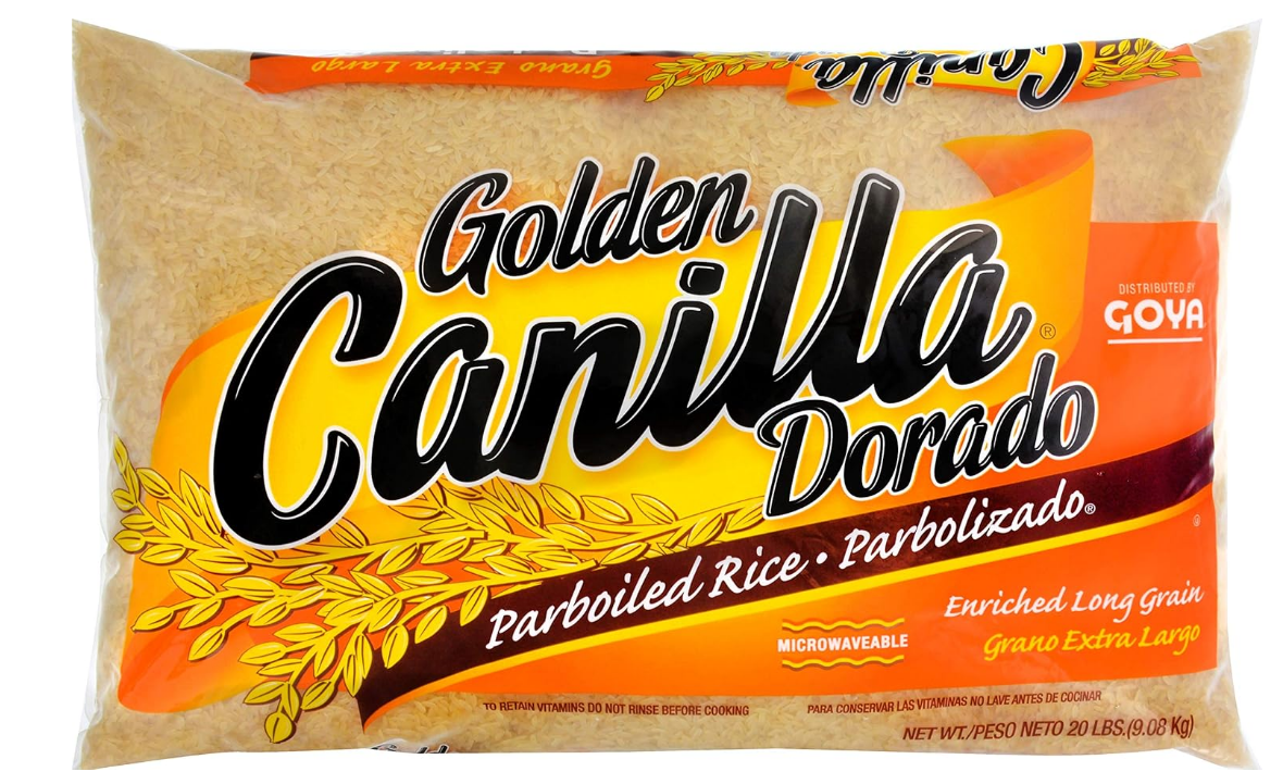 Goya Golden Canilla Parboiled Long Grain Enriched Rice 20 Pound