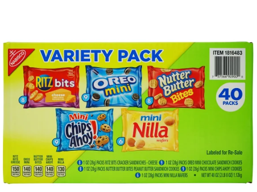 Nabisco Cookie-pk Variety Pack 40 ct